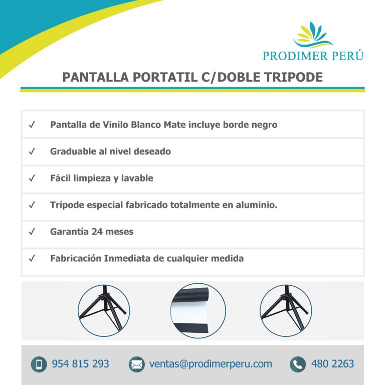 ECRAN DOBLE TRIPODE – PRODIMER PERÚ