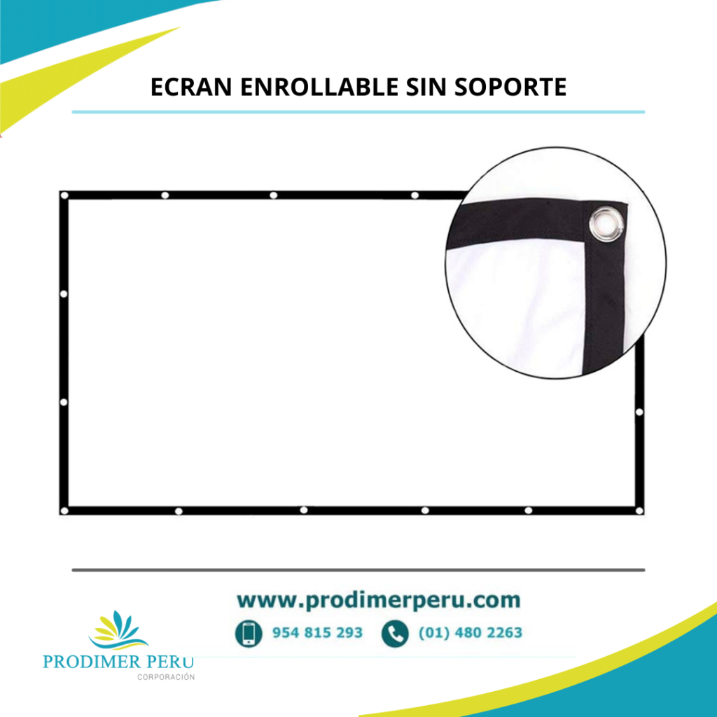 ECRAN VINIL 120″ ENROLLABLE SIN SOPORTE 2.40 x 1.80 – PRODIMER PERÚ