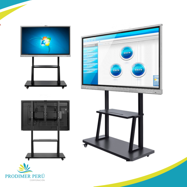 Pedestal Móvil Pesado con Rack para Pantallas Interactivas de 65″ 75 ...