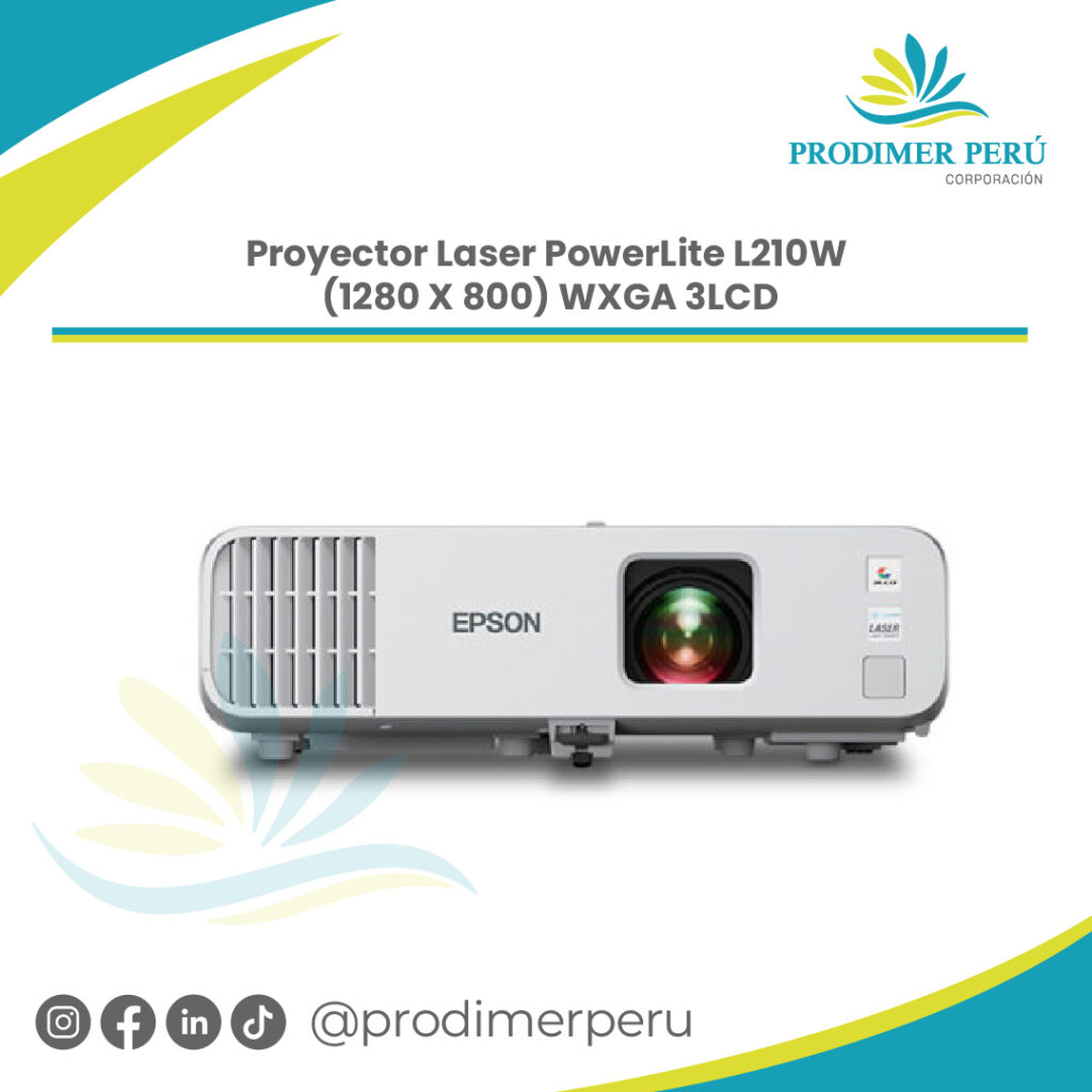 Proyector Laser PowerLite L210W (1280 X 800) WXGA 3LCD, Wi-Fi, HDMI x2, Computer in x1 ...
