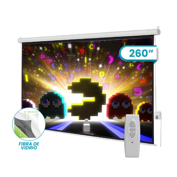 ECRAN ELÉCTRICO FIBRA DE VIDRIO 260″(5.00 X 4.00Mts.) FORMATO 4:3 – PRODIMER PERÚ
