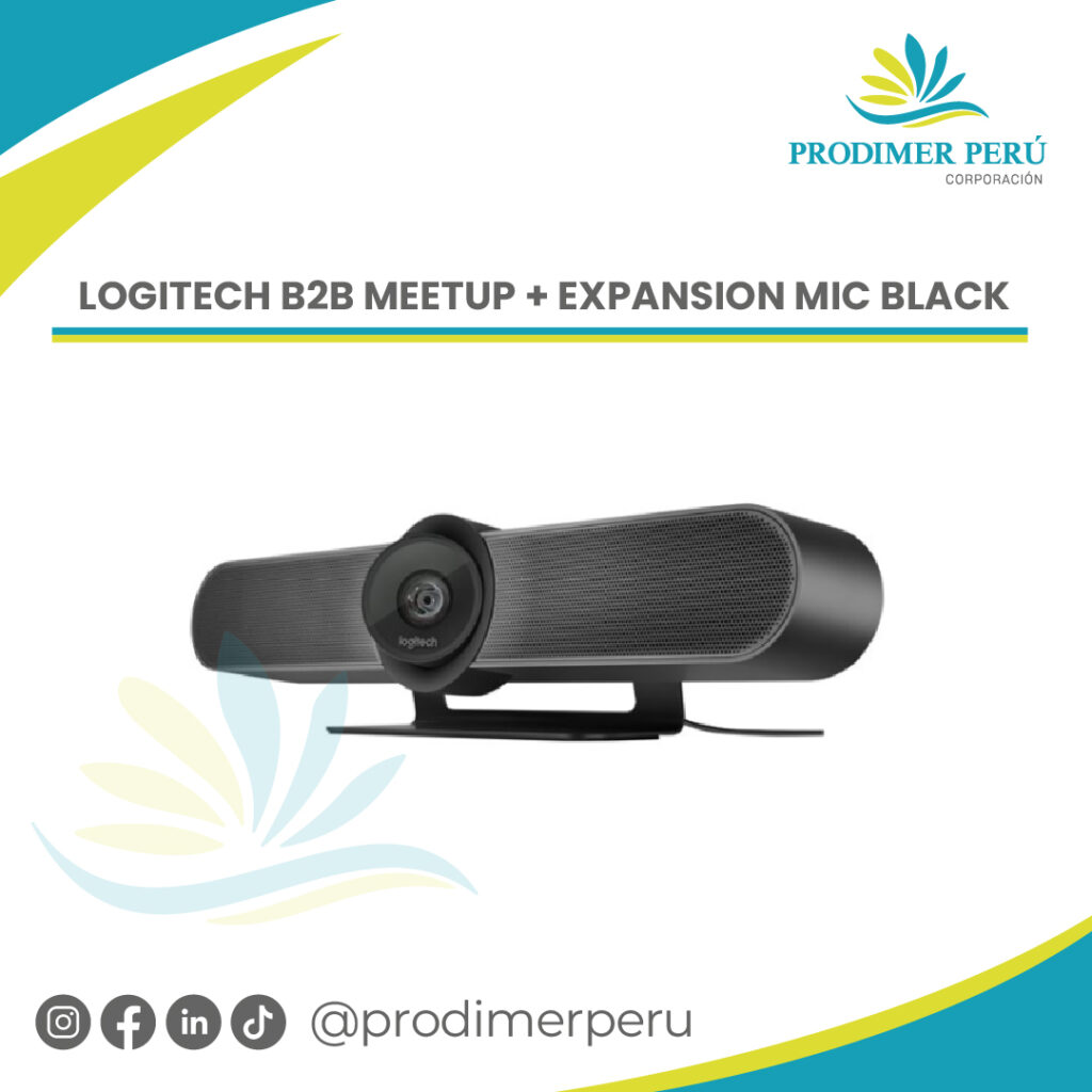 VIDEOCONFERENCIA LOGITECH B2B MEETUP + EXPANSION MIC BLACK – PRODIMER PERÚ