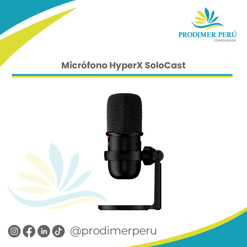 MICROFONO HYPER X SOLOCAST USB BLACK – PRODIMER PERÚ