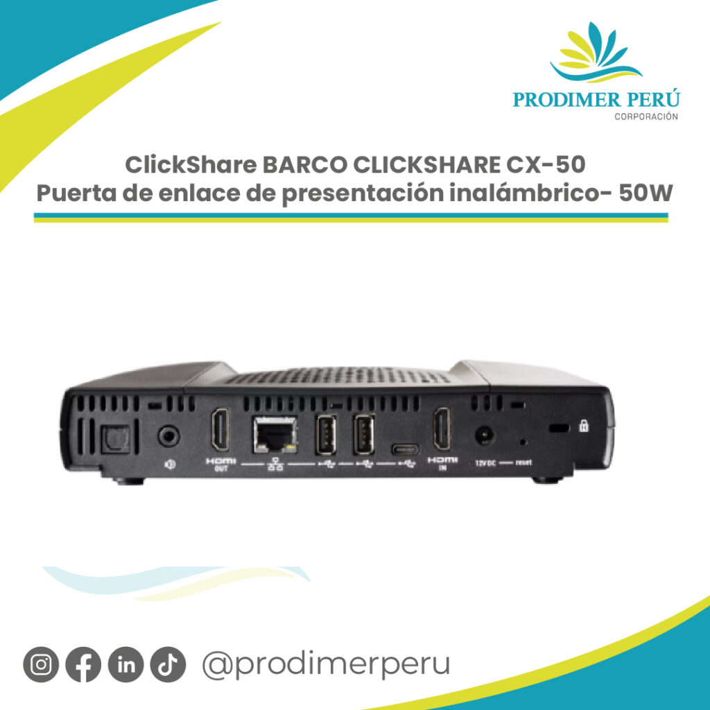 ClickShare CX-50 Barco Puerta de enlace de presentación inalámbrico ...