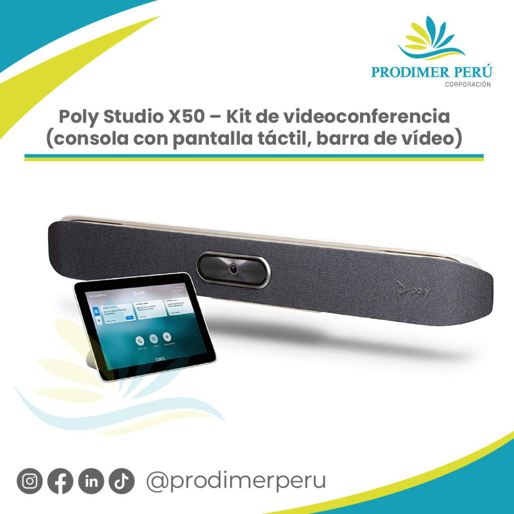 Poly Studio X50 – Kit de videoconferencia (consola con pantalla táctil ...