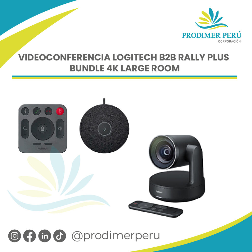 VIDEOCONFERENCIA LOGITECH B2B RALLY PLUS BUNDLE 4K LARGE ROOM ...