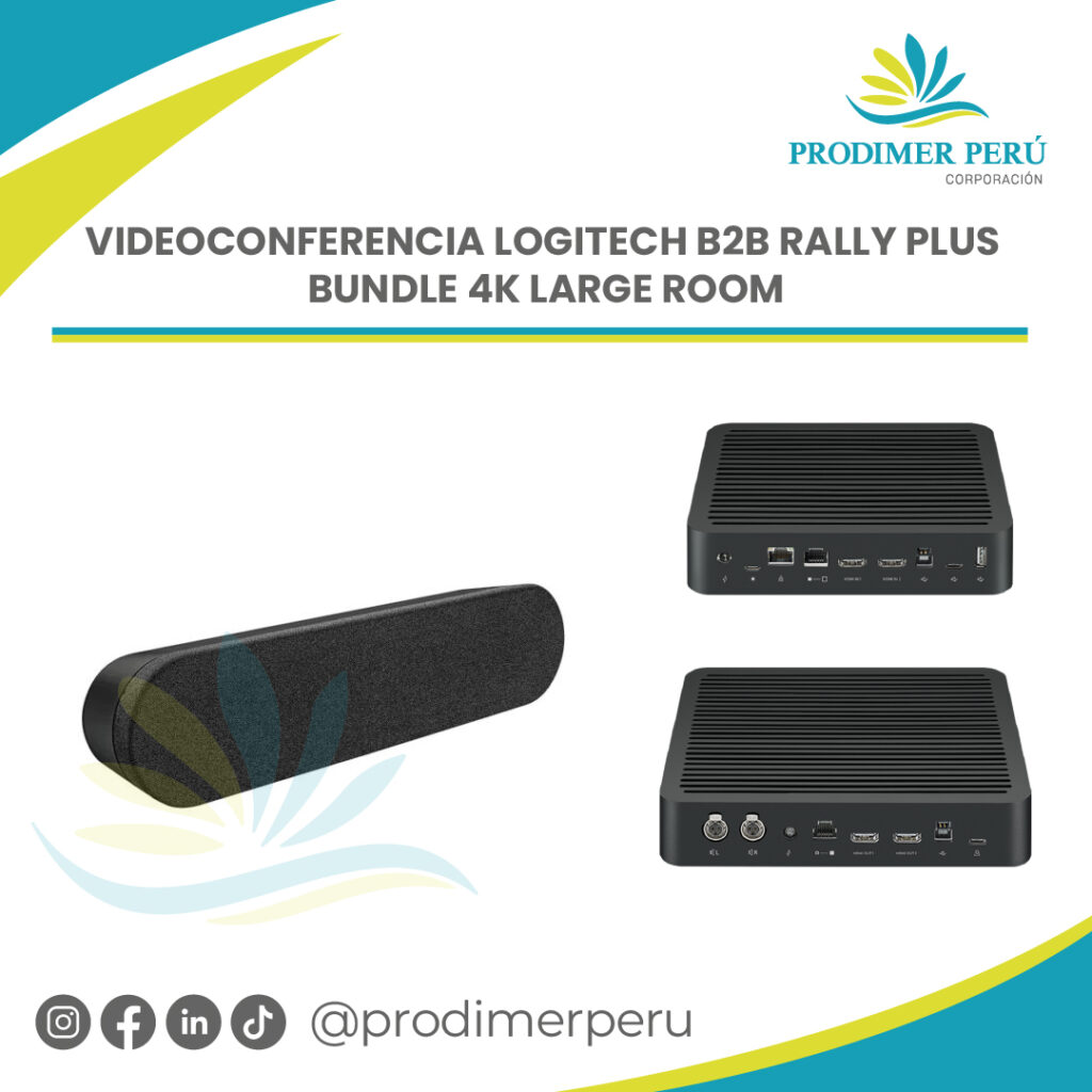 VIDEOCONFERENCIA LOGITECH B2B RALLY PLUS BUNDLE 4K LARGE ROOM – PRODIMER PERÚ