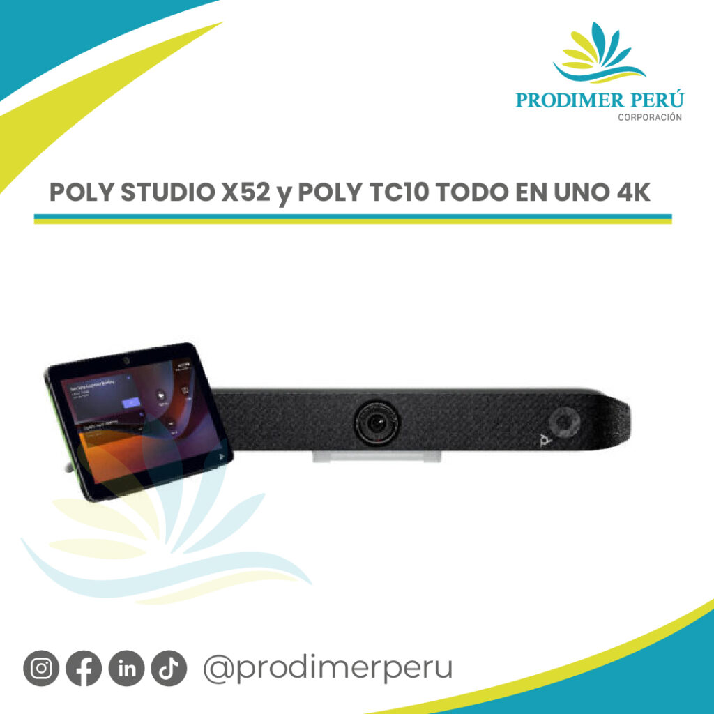 POLY STUDIO X52 y POLY TC10 TODO EN UNO 4K – PRODIMER PERÚ
