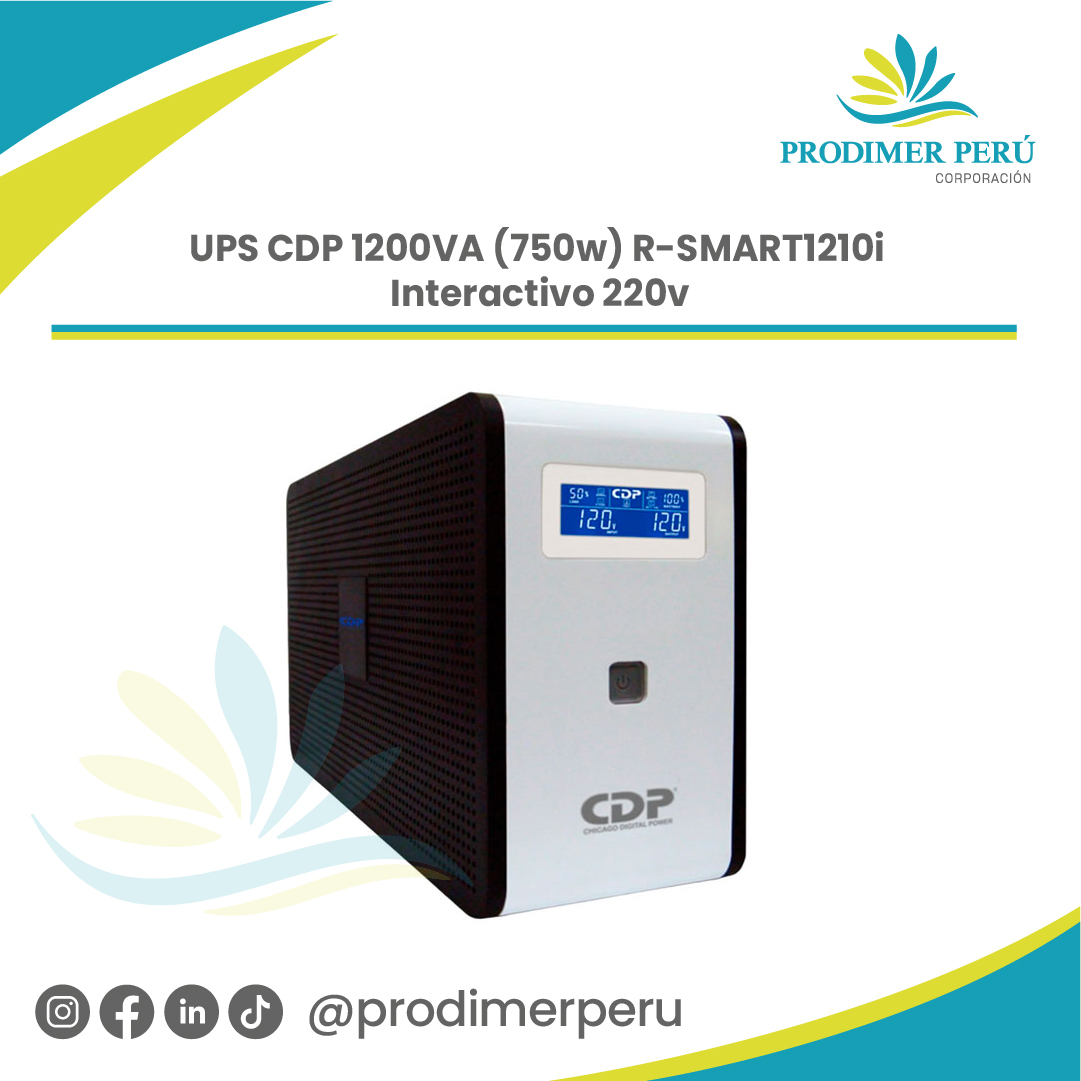 CDP UPS R-SMART 1210i INTERACTIVO 1200VA/750W 10 SALIDAS – PRODIMER PERÚ